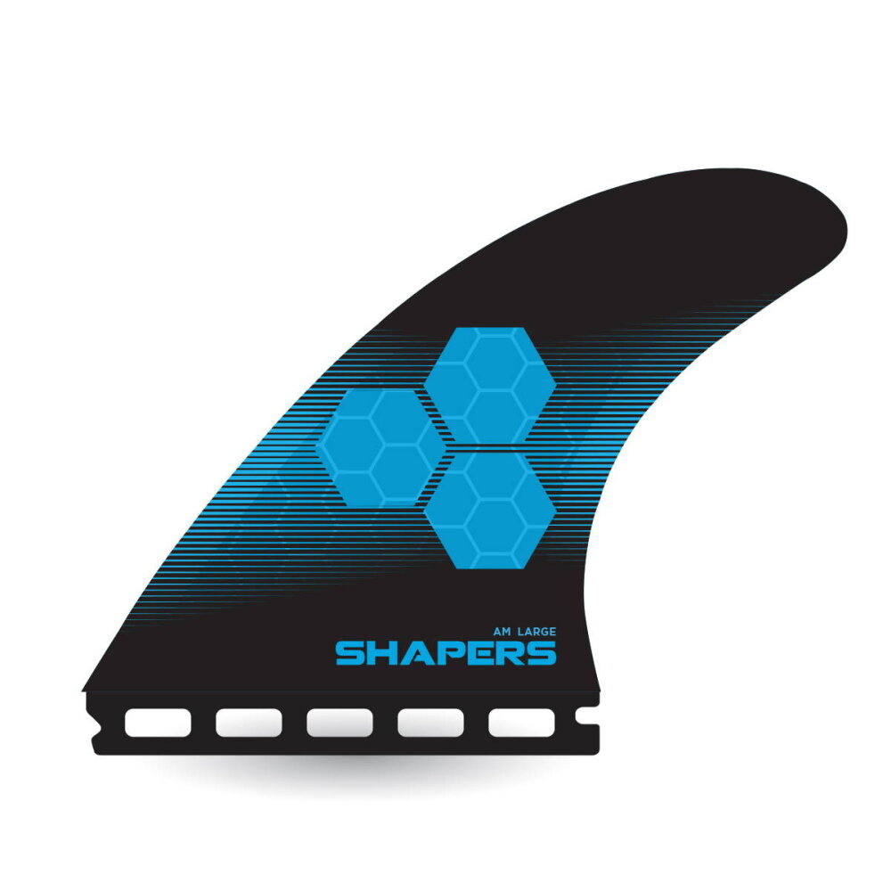 Shapers Fins Large CoreLite Tri-Fin Set Black/Blue
